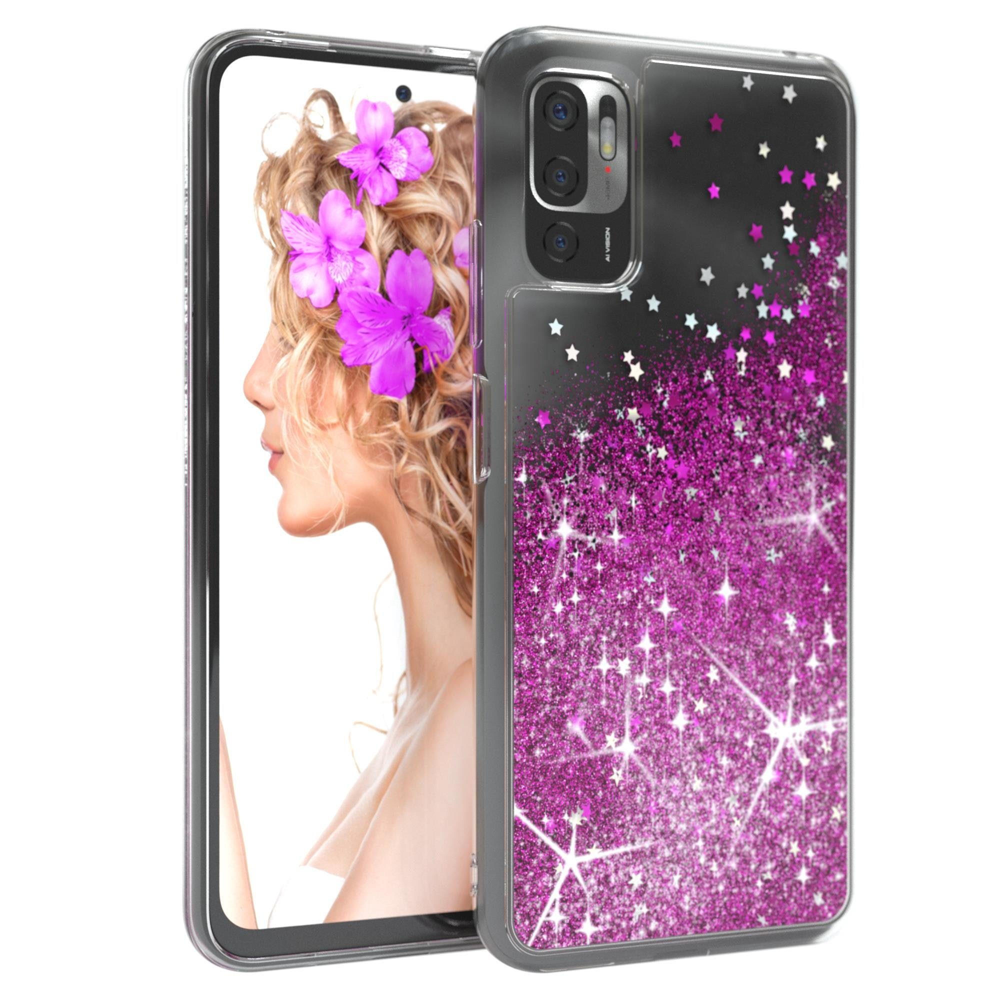 Eazy Case Handyhülle Liquid Glittery Case Für Xiaomi Redmi Note 10 5g 6